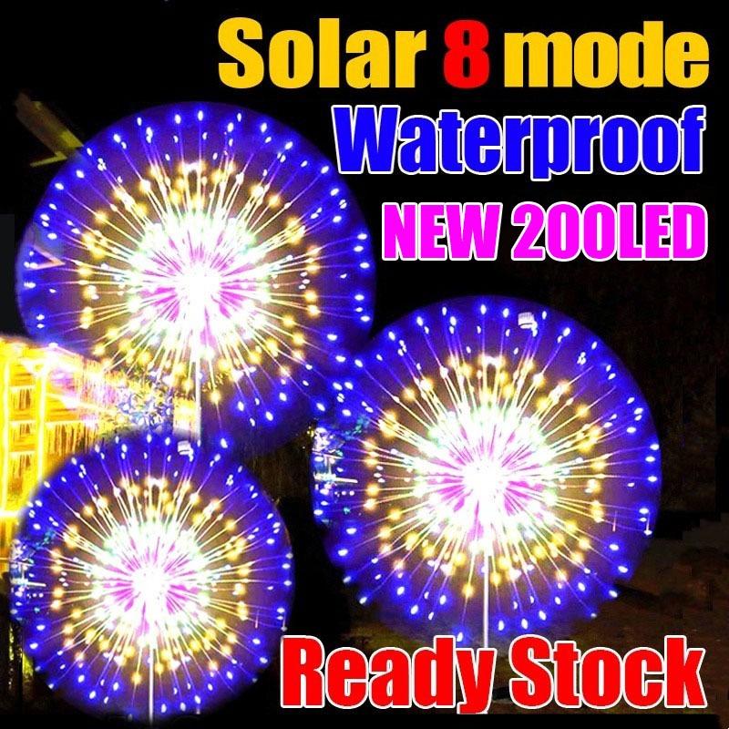 Lampu Bunga Api Suria LED, 200, Ketibaan Baru untuk Raya, Sesuai ...