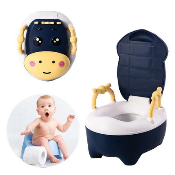 Owl/Deer Cartoon Kids Toilet Training Potty and Seats Baby Blue ...