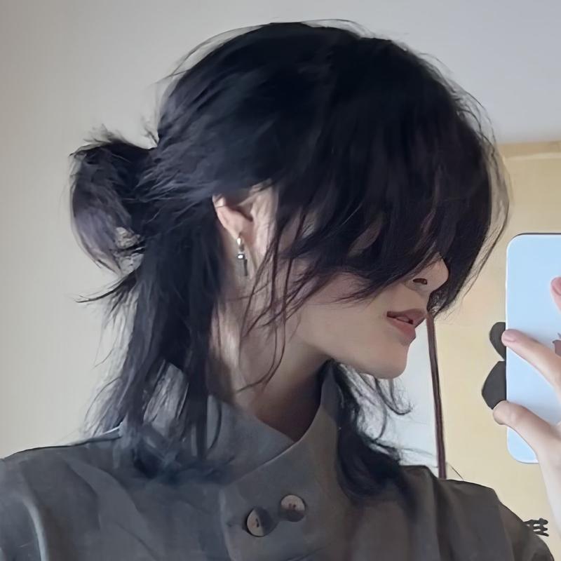 Cos Wolf Tail Anchovy Head Wig Short Hair Handsome Wig Middl - TikTok ...
