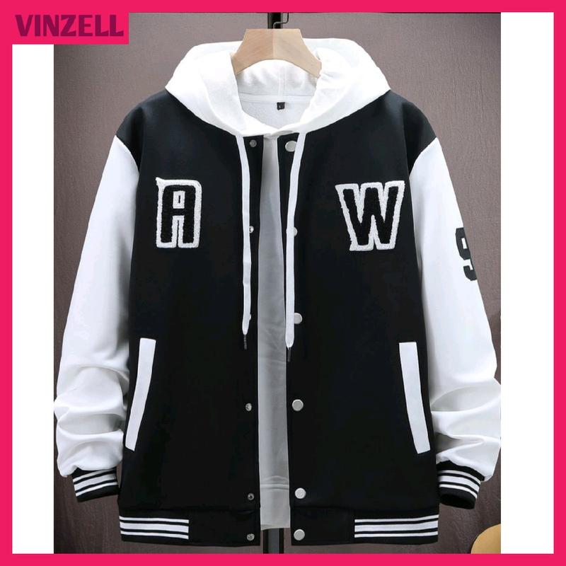 JAKET JUMBO PRIA KOREAN STYLE S-6XL JAKET HOODIE VARSITY INISIAL LOGO A ...