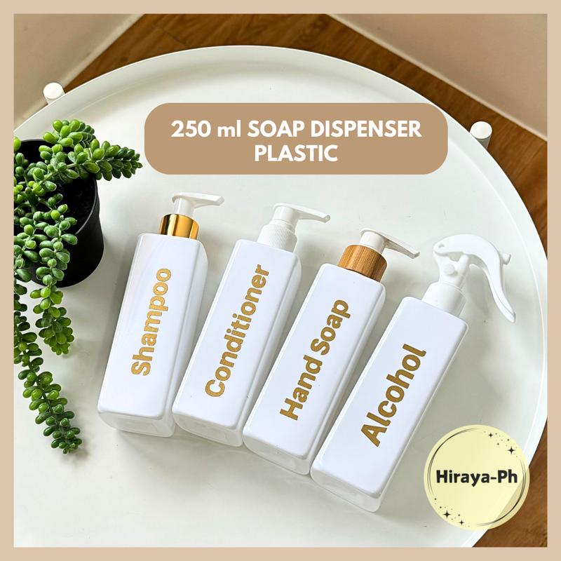 Hiraya Ph 250 ml Soap Dispenser Square Bottle Refillable wit - TikTok Shop Philippines