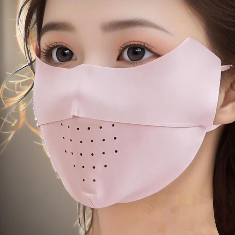 Ice Silk Face Mask Uv Sun Protection Summer Adjustable Breathable ...