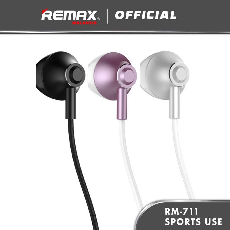 Remax RM-711 3.5mm Gold Plate Connector Wired Earphone For Calls ...