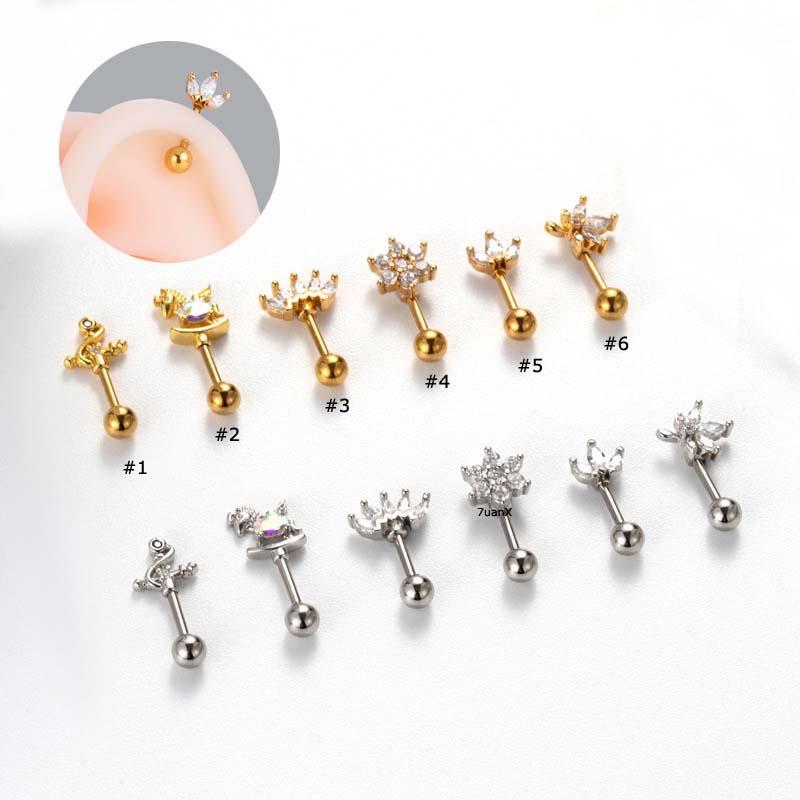 1 keping bunga, kuda, bentuk silang, Tragus, rawan, 16 tolok - TikTok ...