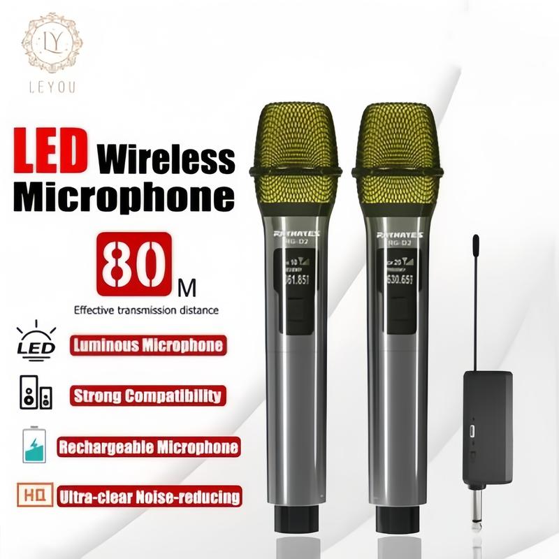 RG-D LED Wireless Microphone UHF Handheld Rechargeable Dynamic - TikTok ...