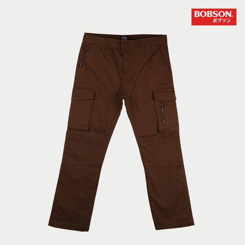 Bobson Japanese Men's Basic Non-Denim Cargo Pants 155306 (Choco ...
