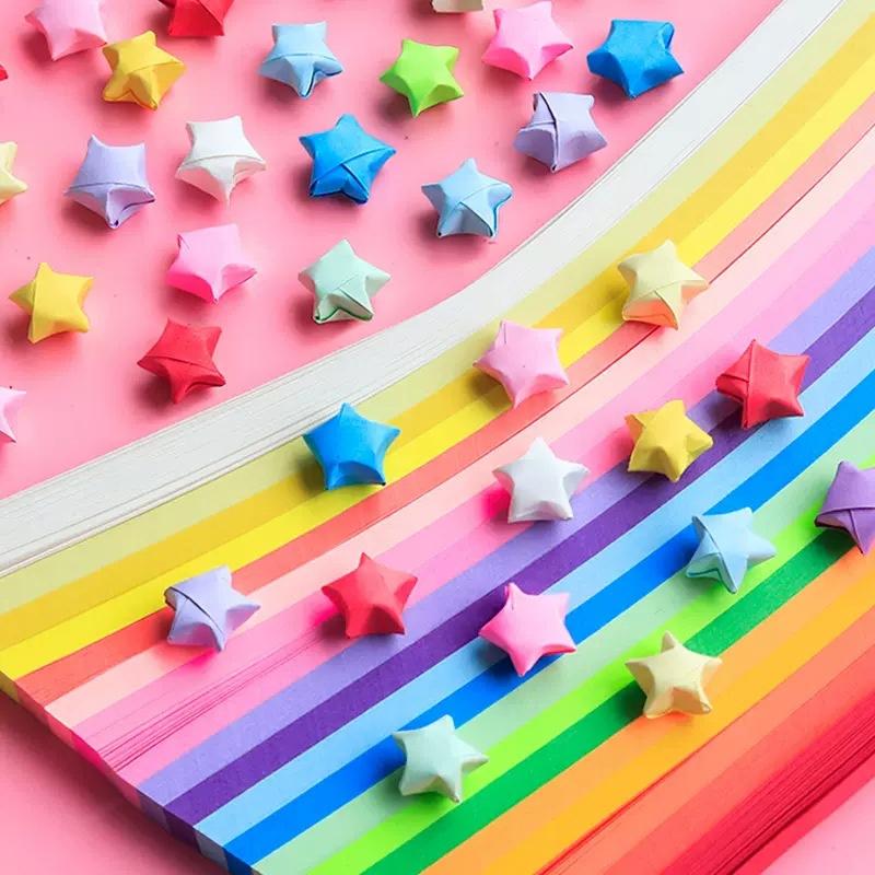 540 Sheets Origami Paper Stars Colorful Folding Paper Star Origami ...