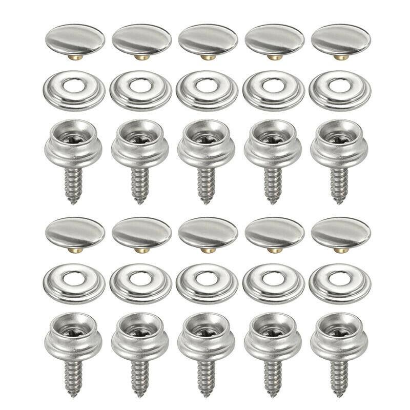 30PCS Snap Fastener Stainless Canvas Screw Kit For Tent Boat - TikTok ...