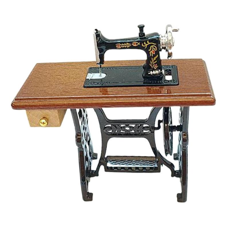 1:6TH Miniature Sewing Machine Tailor Toy for Pretend Play Kids ...