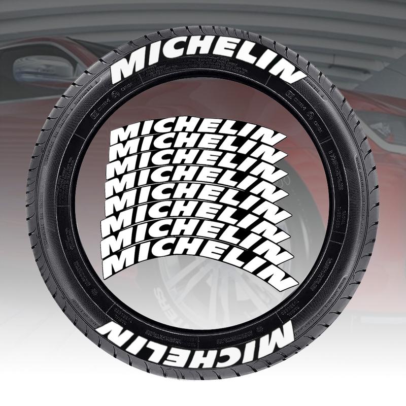 Car Tire Letter Stickers Michelin Rubber 3D Car Wheel Tuning - TikTok ...