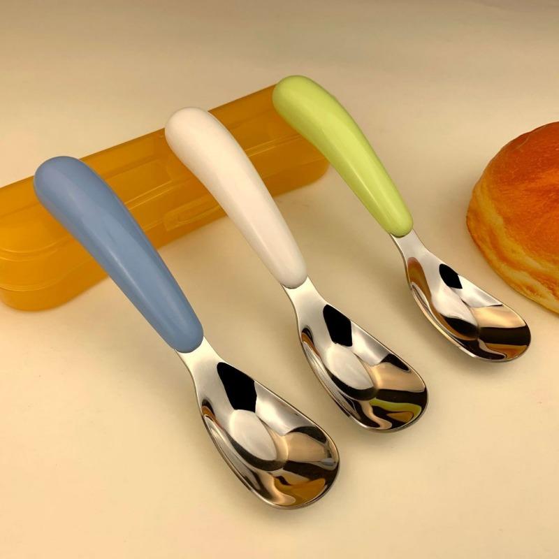 316 Children Spoon Kids Stainless Steel Kids Cutlery Portable Baby ...