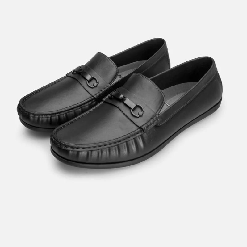 CARDIFF Black Easysoft Formal Casual School Loafer Shoes Footwear ...
