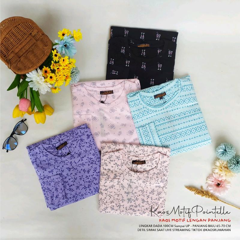 Kaos Lengan Panjang (MOTIF : POINTEL) - Shop | Tokopedia