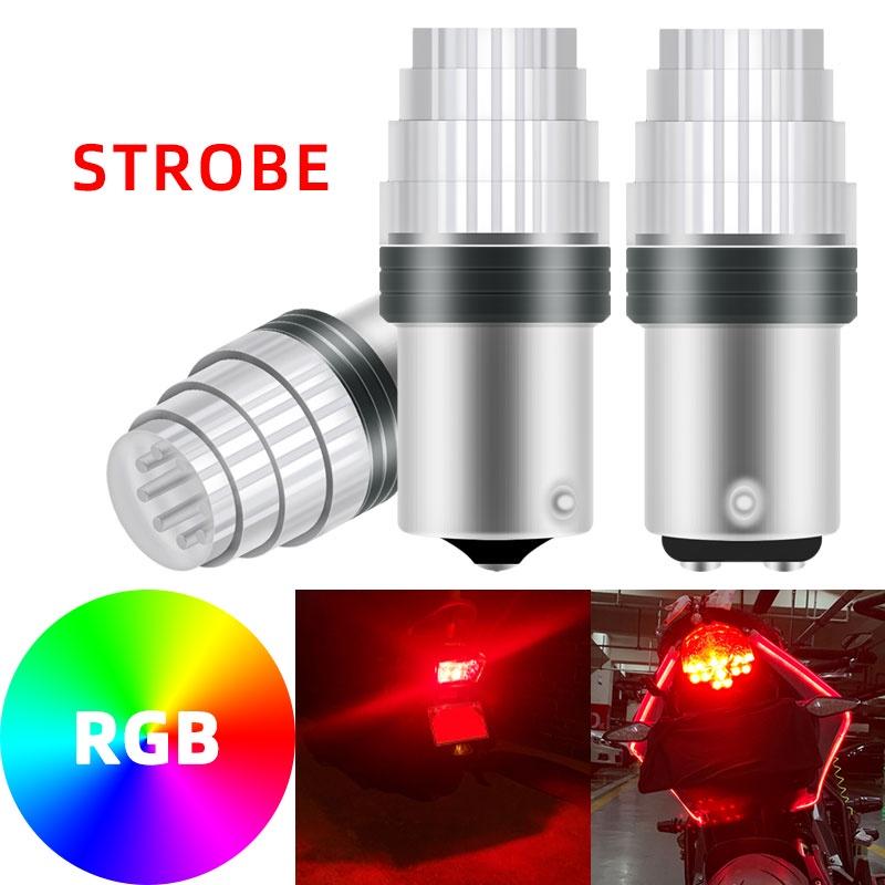 1pcs 1157 BAY15D Motorcycle Brake Light Bulb Strobe Tail Lights Car ...