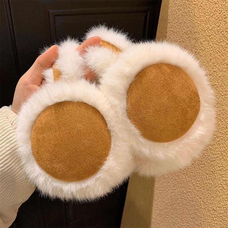2025 Winter Plush Ear Muffs for Women - Mulled Brown Thermal-Insulated ...