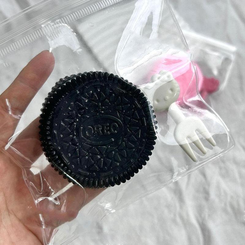 Pink Oreo Biscuit Pinch Decompression Toy Simulation Toy Decompression ...