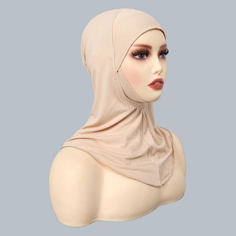 Full Coverage Undercap Women Stretchy Elastic Bonnet Plain Underscarf ...