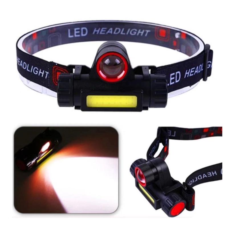 XPE COB Waterproof Camping Head Light Rechargeable Outdoor Bike ...