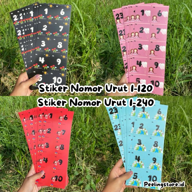STIKER NOMOR URUT 1-120 DAN STIKER NOMOR URUT 1-240 DESIGN TERBARU ...