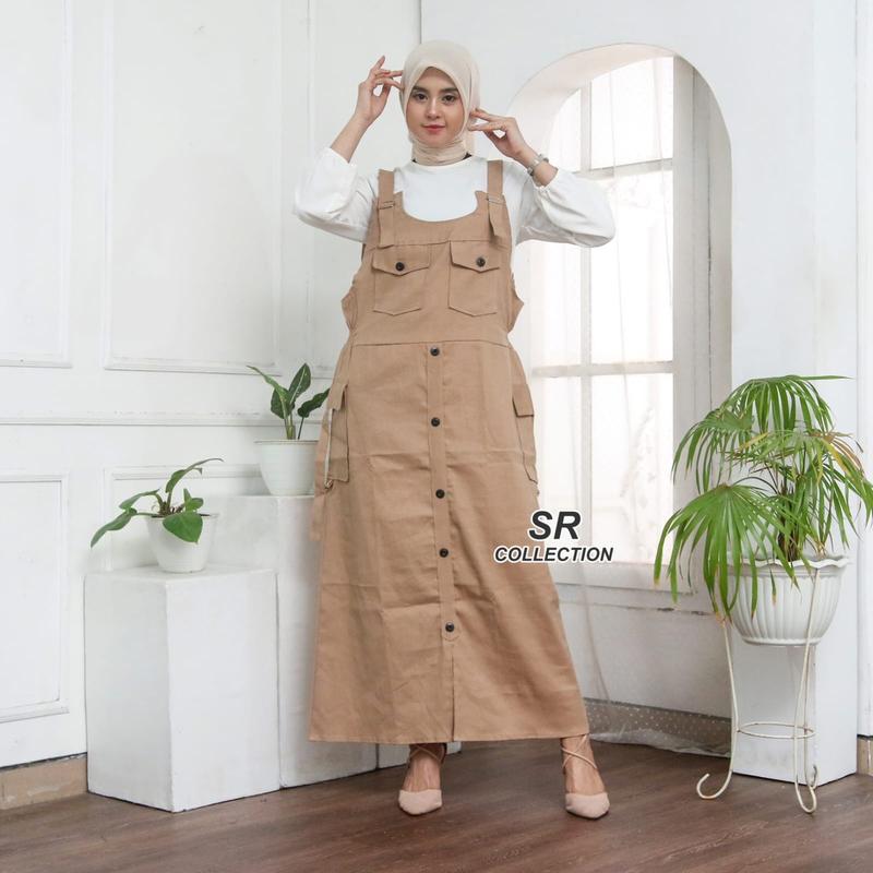 Valeri Overall Cargo Kekinian LD 110 Casual Panjang Wanita - Shop ...