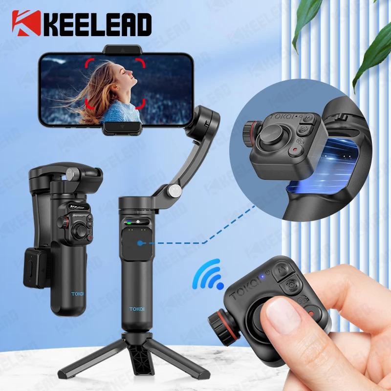 Penstabil Telefon Bimbit, M02, Gimbal Boleh Lipat 3-Paksi, dengan ...