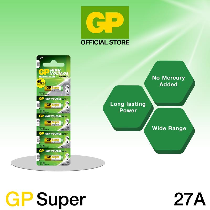 GP Battery Super Alkaline 12V 27A A27 MN27 (C5 – Card of 5) - TikTok ...