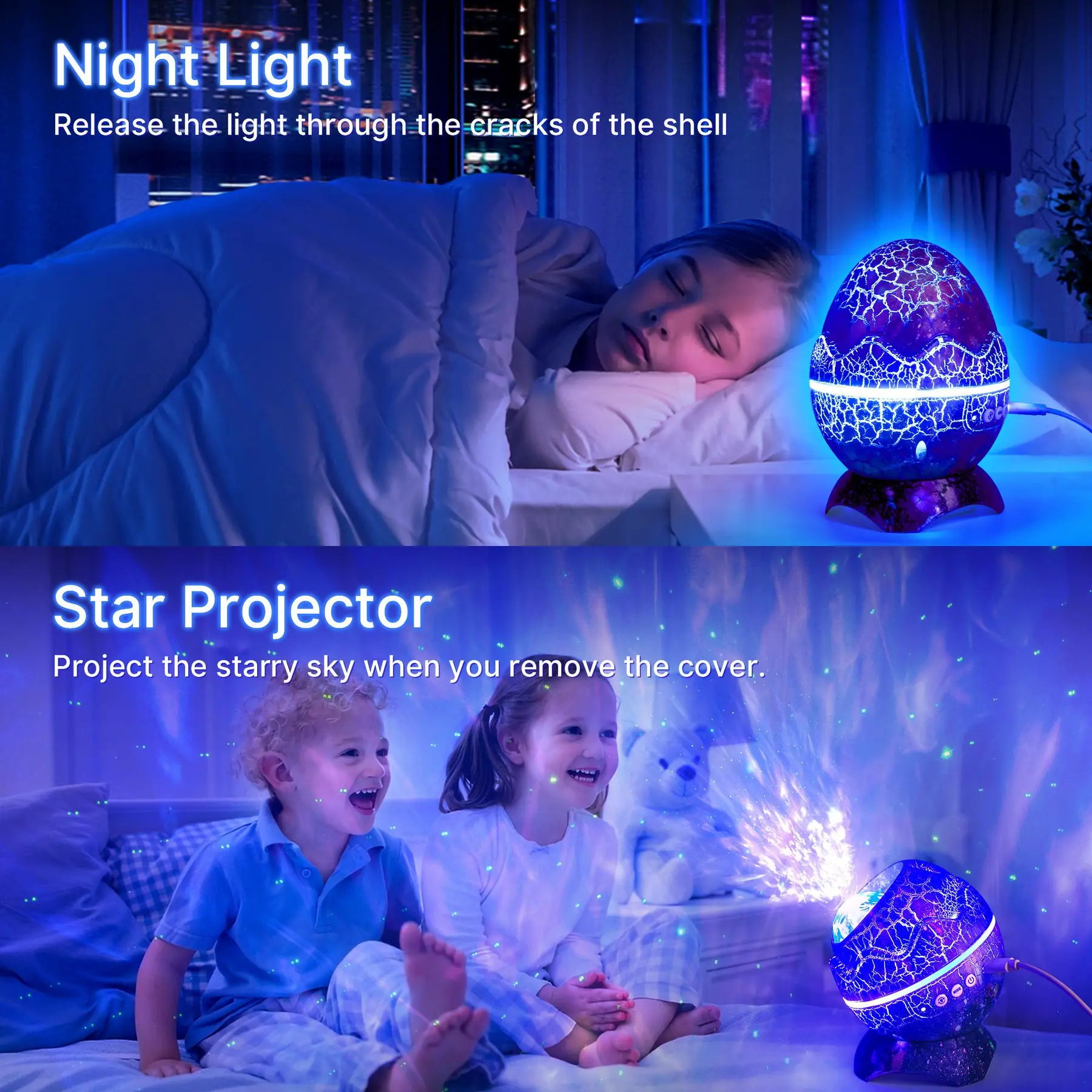 Dinosaur Egg Galaxy Projector Light for Valentine's Day Gifts (1 Piece ...