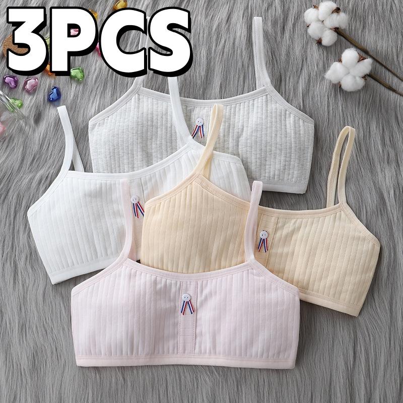3PCS Kids Cotton Bras 8-18 Years Young Girls Teenage Trainin - TikTok ...
