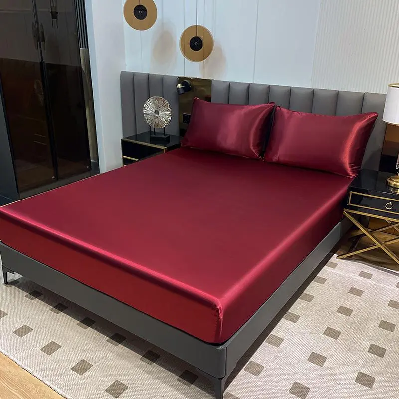 6 Pieces Queen Satin Sheets Luxury Silky Black Satin Bedding Sheet Set, 1 Deep Pocket Fitted ...