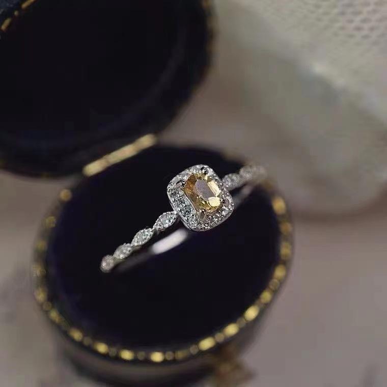 Cincin Terbuka Citrine, Batu Alamiah, Kristal Bulatan Halus, - TikTok ...