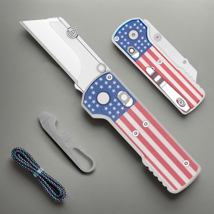 Folding Pocket Utility Knife, Quick Change Box Cutter with Rail ...