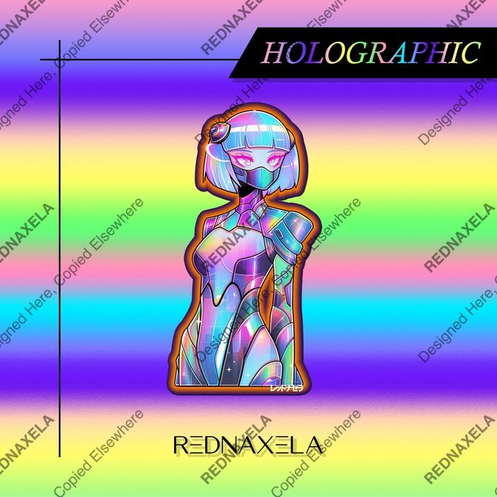 Jual Stiker Vinyl Hologram Future Girl Holographic Tech Suit Decorative ...