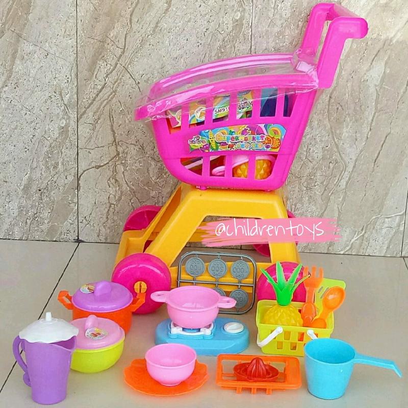 mainan trolly super market / trolly masak masakan anak Cewek - Shop ...