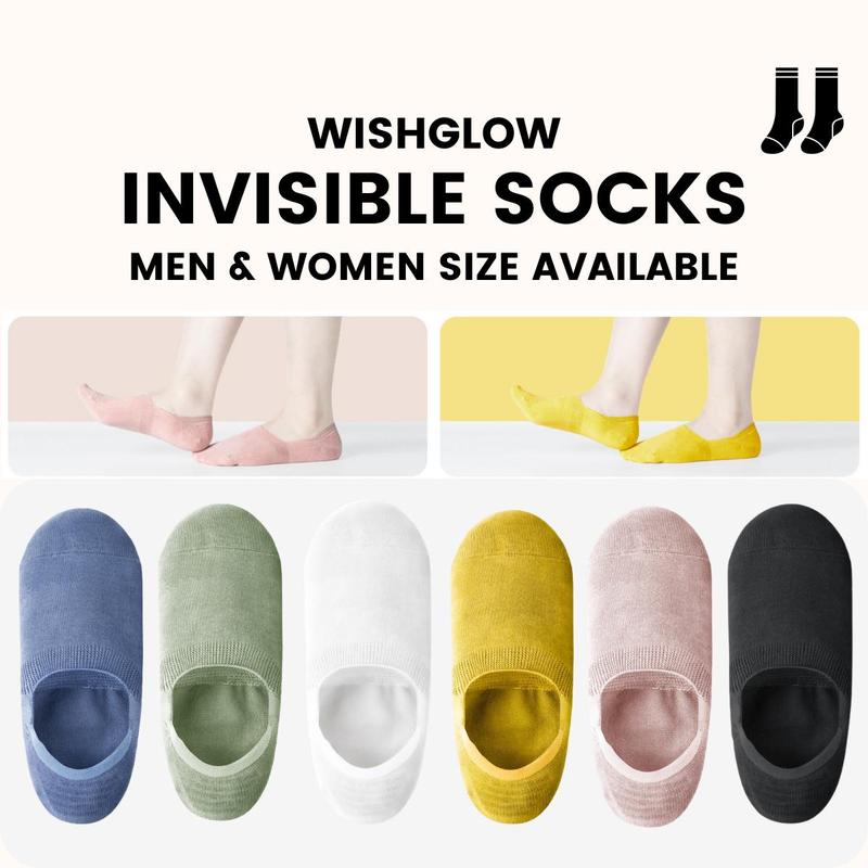 Wishglow No Show Socks Sock Invisible with Heel Grip for Men - TikTok ...