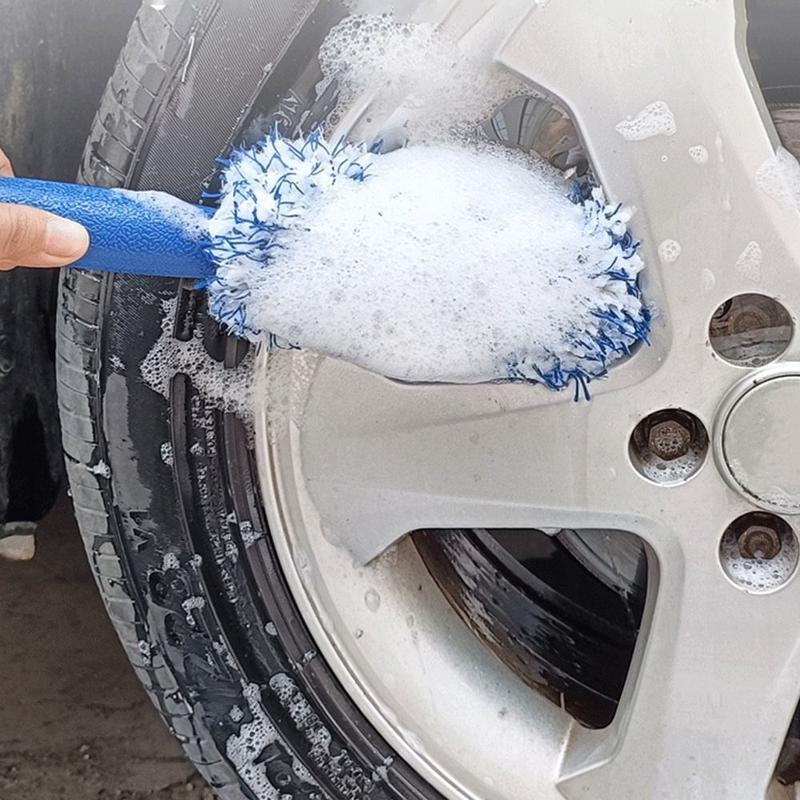 New Car Wash Car Wheel Hub Brush Plush Microfiber Car Cleane - TikTok ...