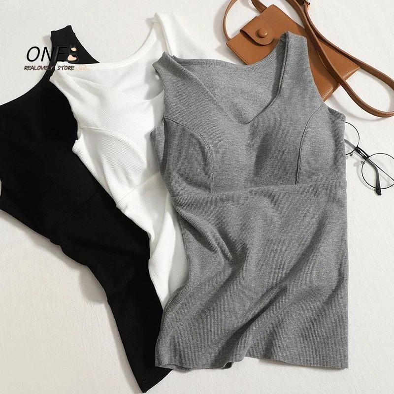 Baju Atasan Baldu, Untuk Wanita, dengan Pad Bra, Mewah dan Tebal ...