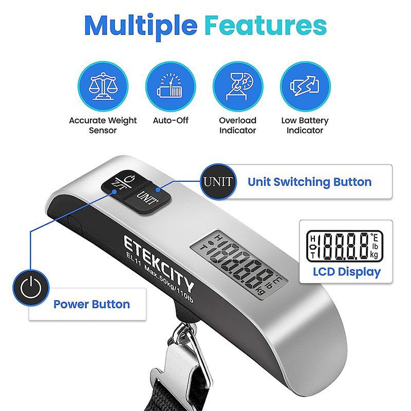 Portable Scale 50KG / 110LB Handheld Scale Electronic Digita - TikTok ...