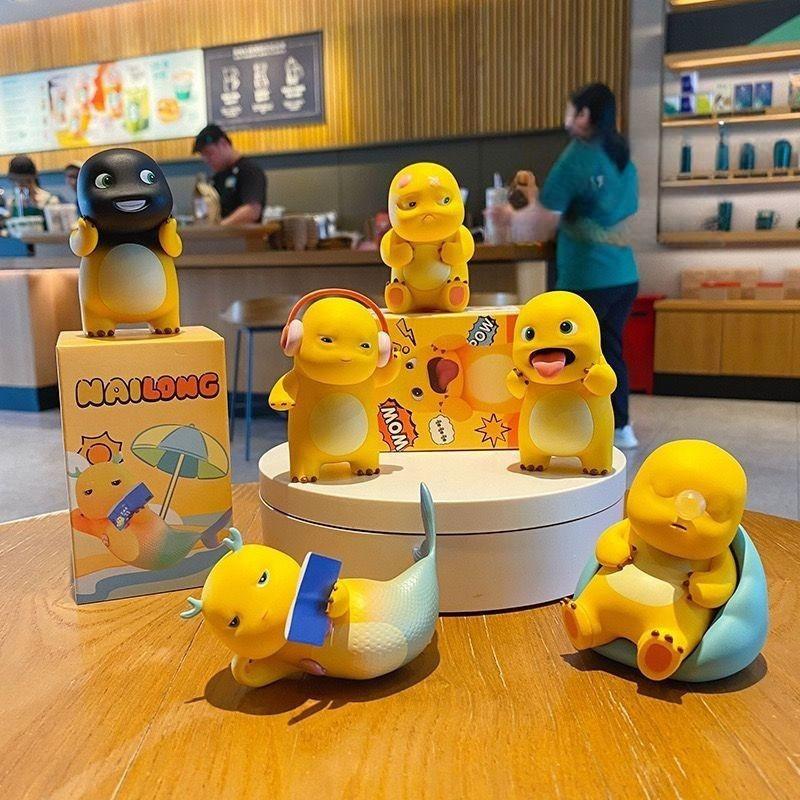 Boneka Mainan Nailong hadiah Pajangan Mini Nailong Dino Kuning Original ...