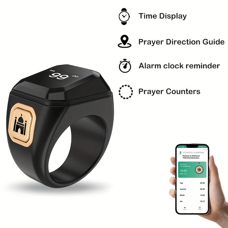 Fashionable Smart Prayer Watch Ring, With Prayer Counter, 5 Reminders ...