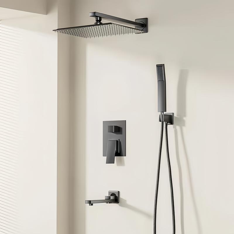 Embedded Shower Set Shower Black Copper Concealed Hidden BoosterShower ...