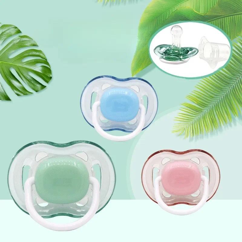 Baby Pacifier Soft Silicone Pacifier Soother Newborn Boys Girls ...