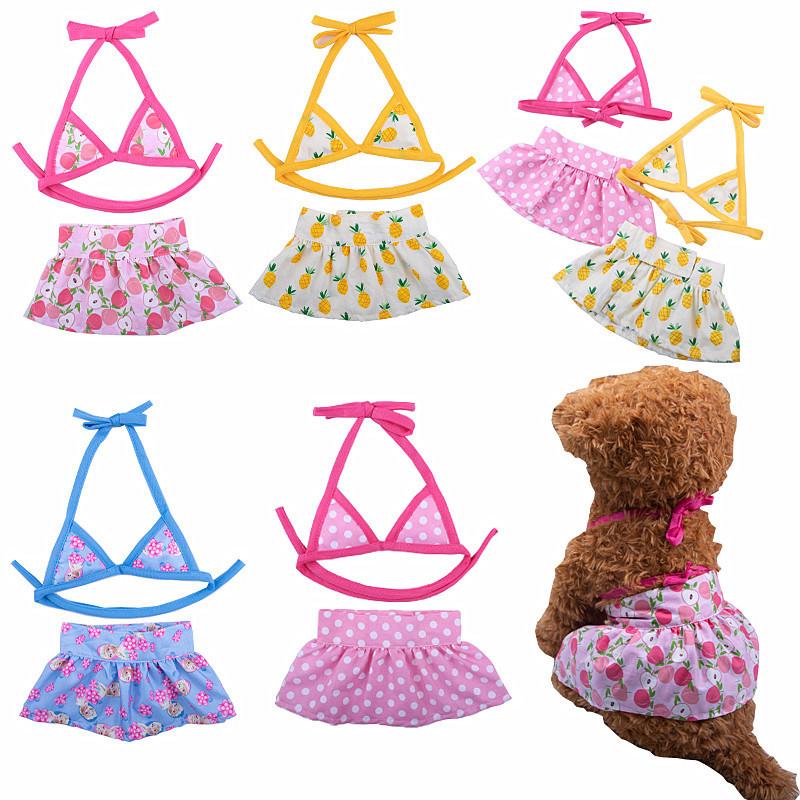 2025 Summer Dog Clothing Pet Bikini Set Pet Funny Swimwear Teddy ...