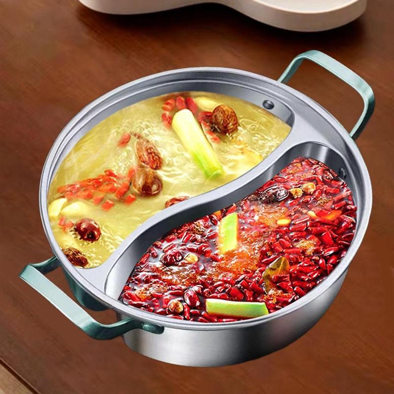 316 Stainless Steel Pot with Divider Shabu Shabu Pot ,Divide - TikTok Shop Singapore