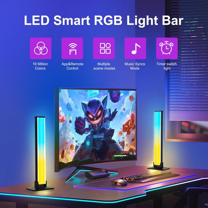 Smart music synchronization desktop lamp, 16 million RGB ambient ...