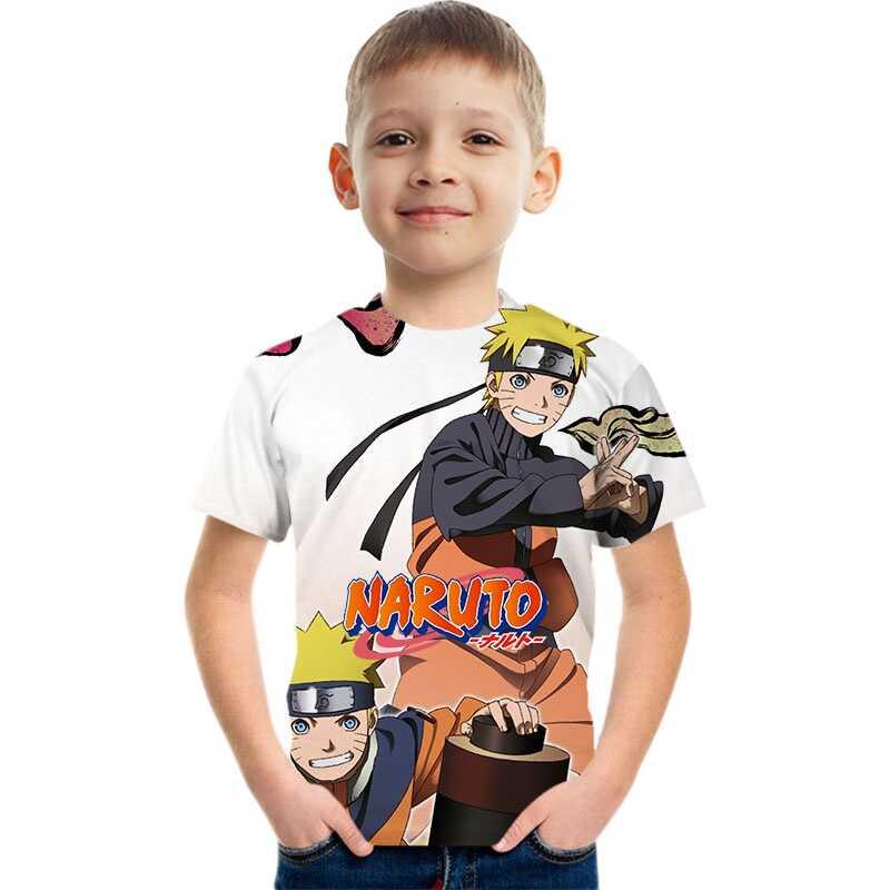 Kemeja-T Corak Anime Uzumaki Naruto, Percetakan 3D, Untuk Kanak-kanak ...