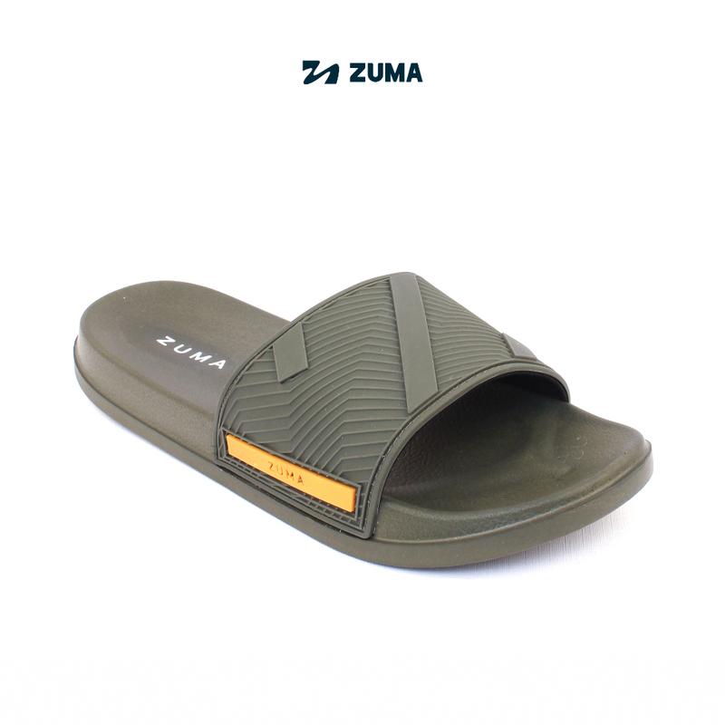 Zuma Kids Boys Slide Max 3 Army, Sandal Slop Anak Karet Slip On Polos ...