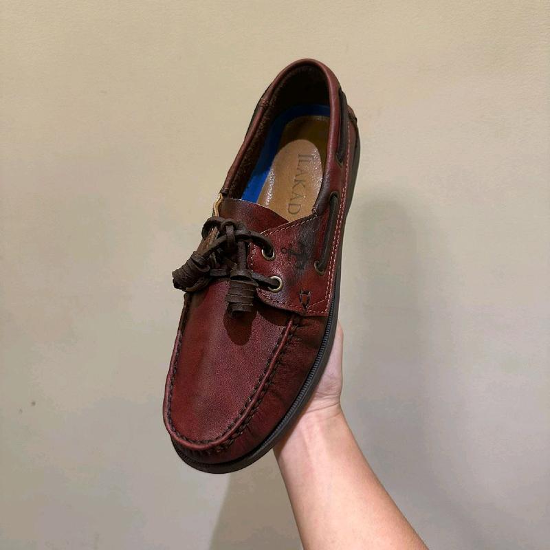 Ilakad Burnt Mahogany Topsider Boat Shoes Leather Men - TikTok Shop ...