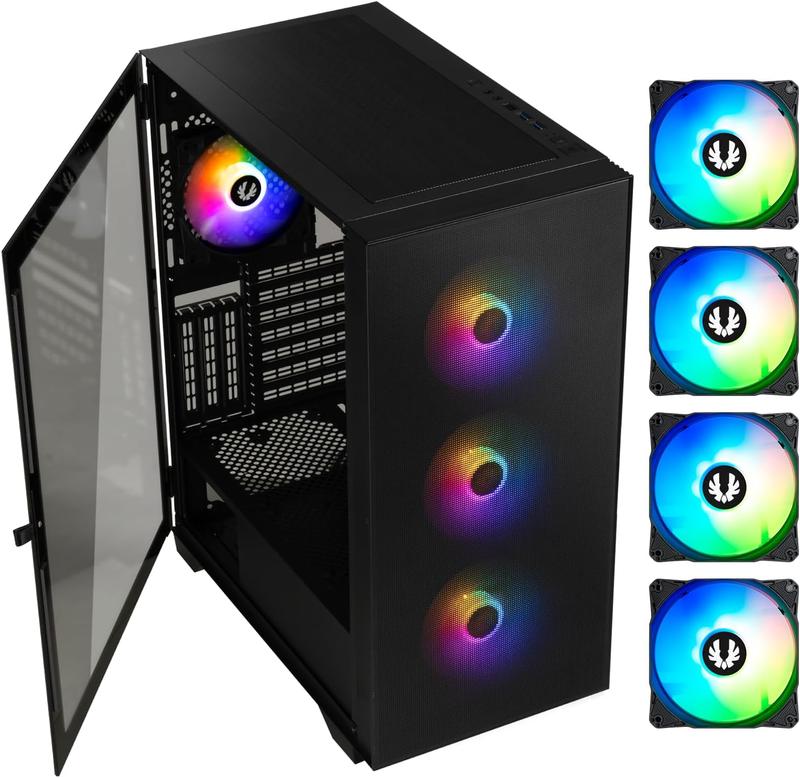 Computer Case Medium Tower BitFenix Flow (Black) ARGB - TikTok Shop