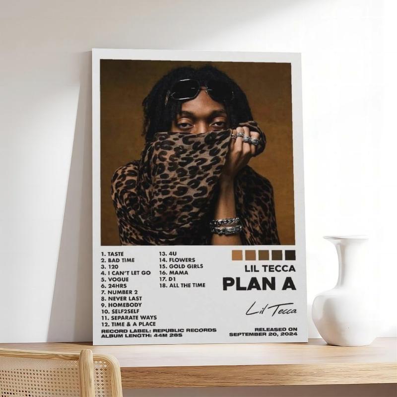Plan A by Lil Tecca Canvas Poster Wall Decorative Art Painting Living ...