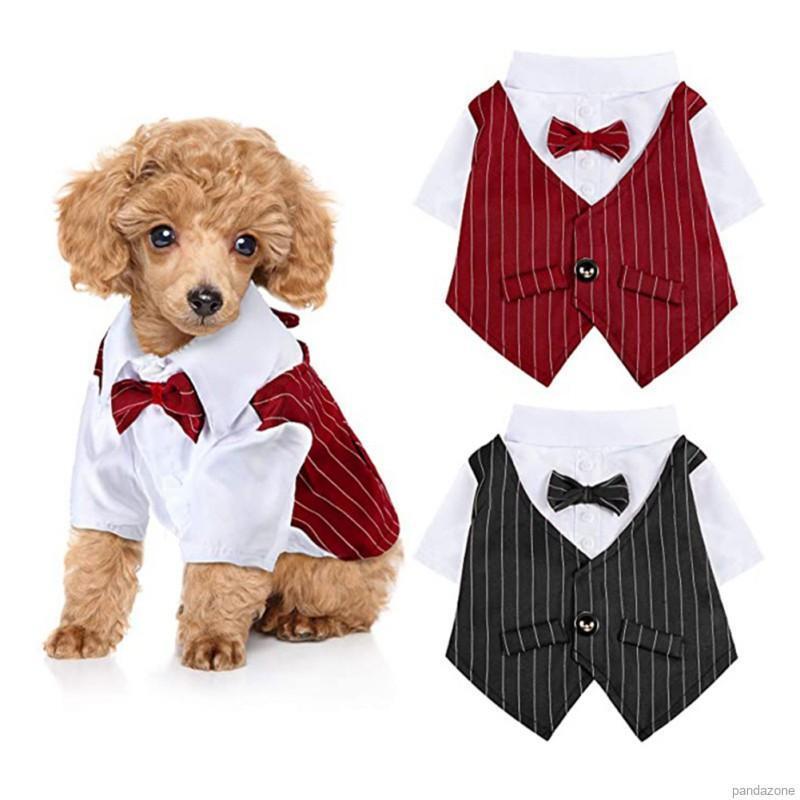 Gentleman Dog Clothes Wedding Formal Dogs Bowtie Tuxedo Pet Outfit ...